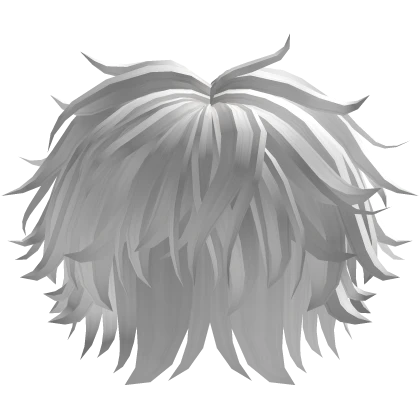 White Messy fluffy Middle Part Anime Boy Hair - Roblox Item | RobloxDB